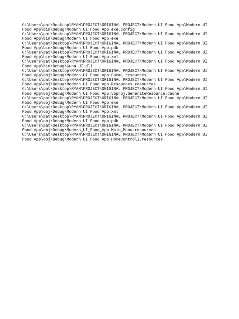 Modern UI Food App - vbproj.FileListAbsolute | PDF | Computers | Technology & Engineering