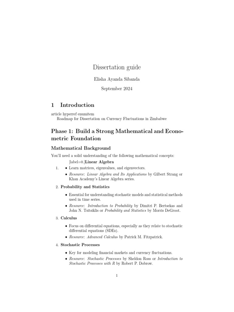 Dissertation Guide | PDF