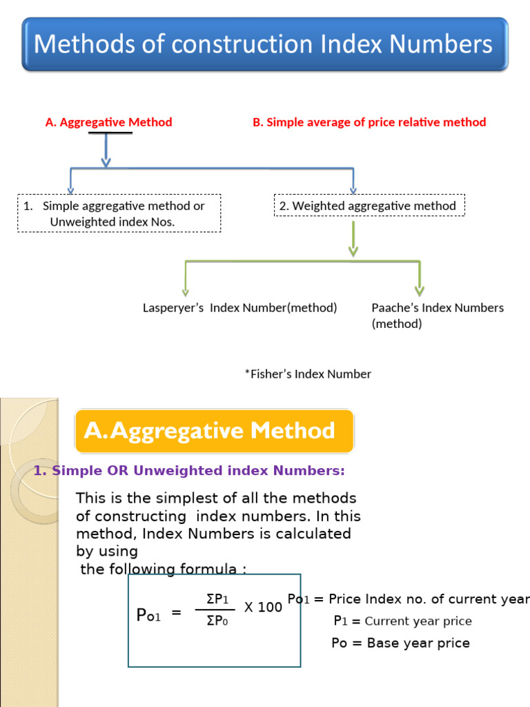 Methods of Construction Index Numbers | PDF