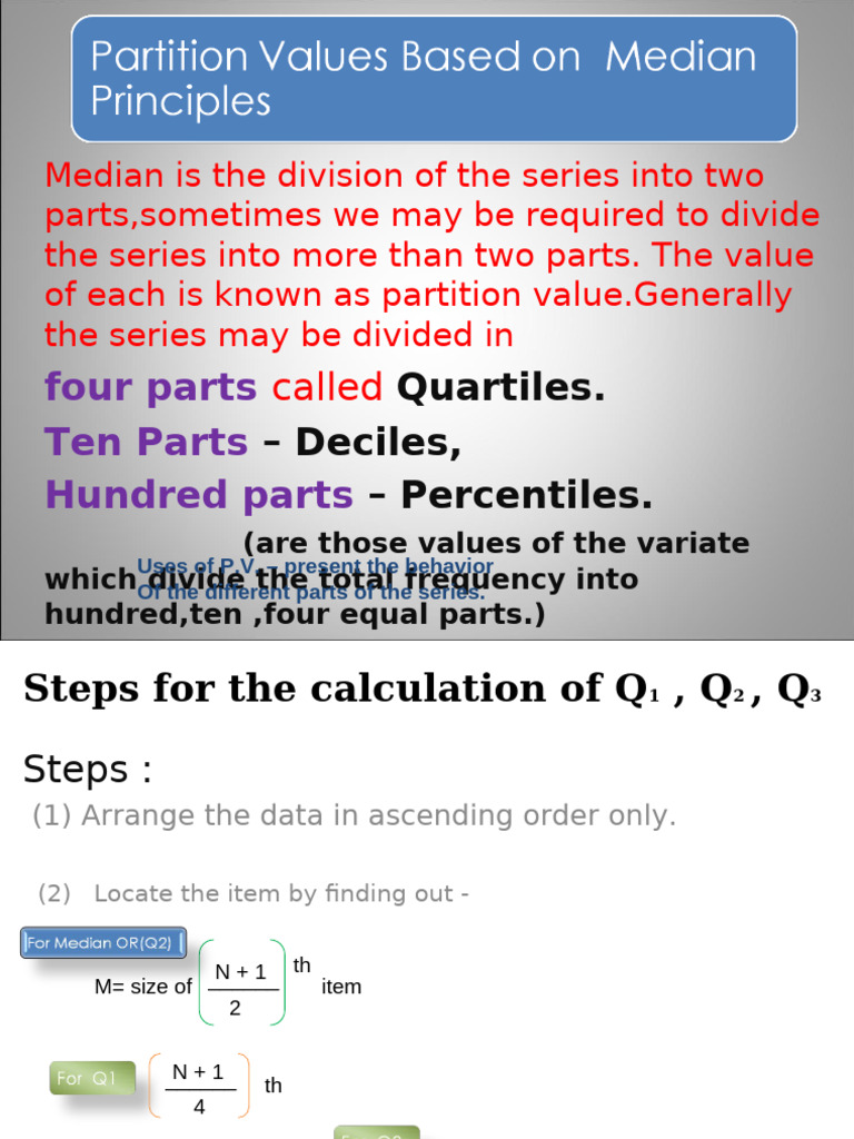 Partition Values Based On Median Principles | PDF