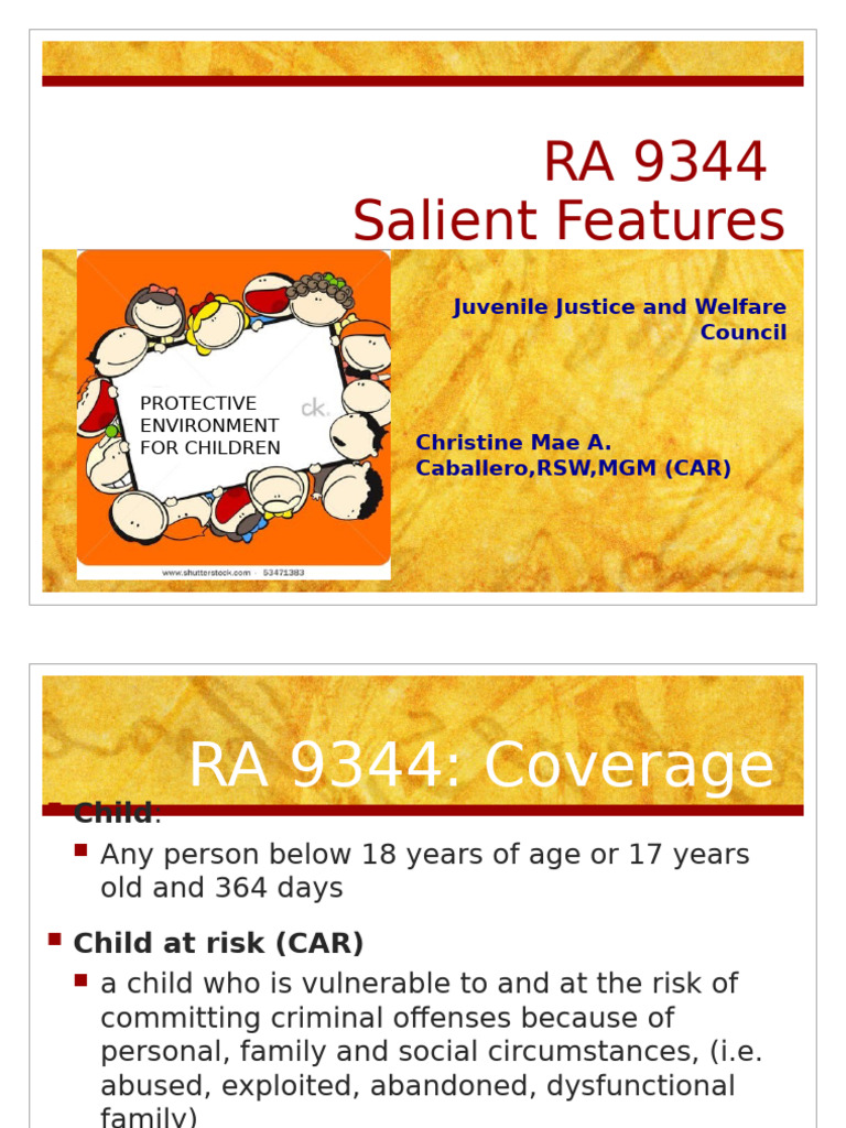 Ra 9344 Salient Featuresv.2 | PDF
