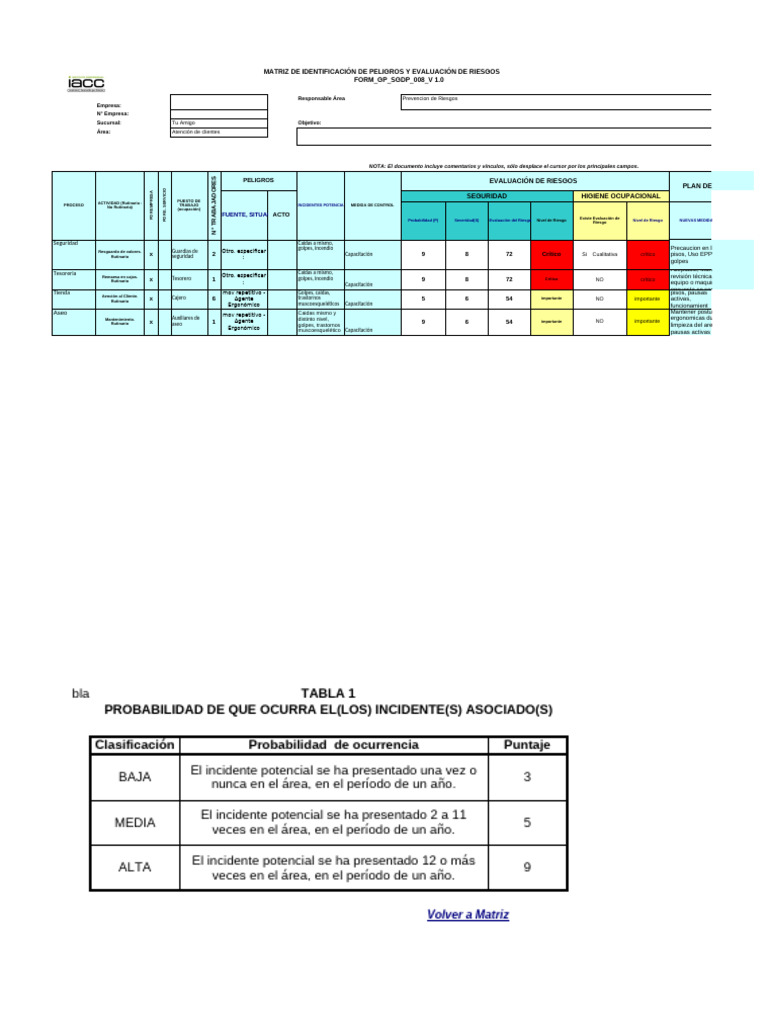 Matriz IPER | PDF