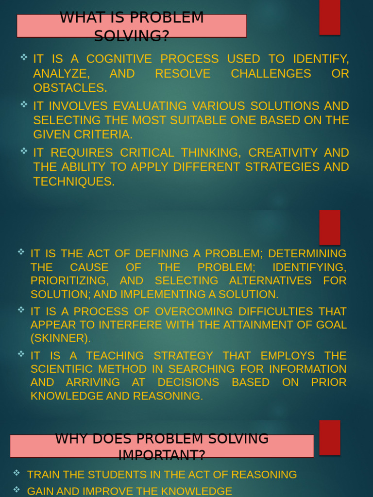 Problem Solving Introduction | PDF