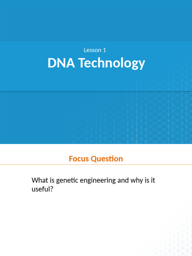 1 - DNA Technology | PDF
