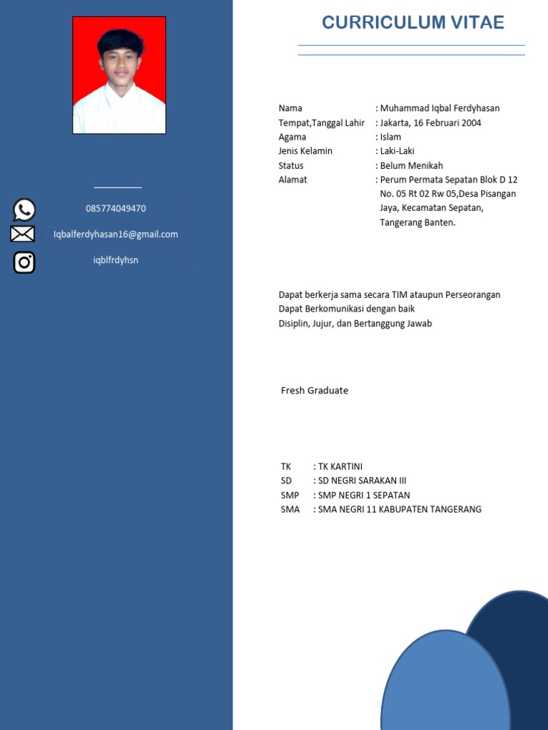 Iqbal - CV Iqbal | PDF