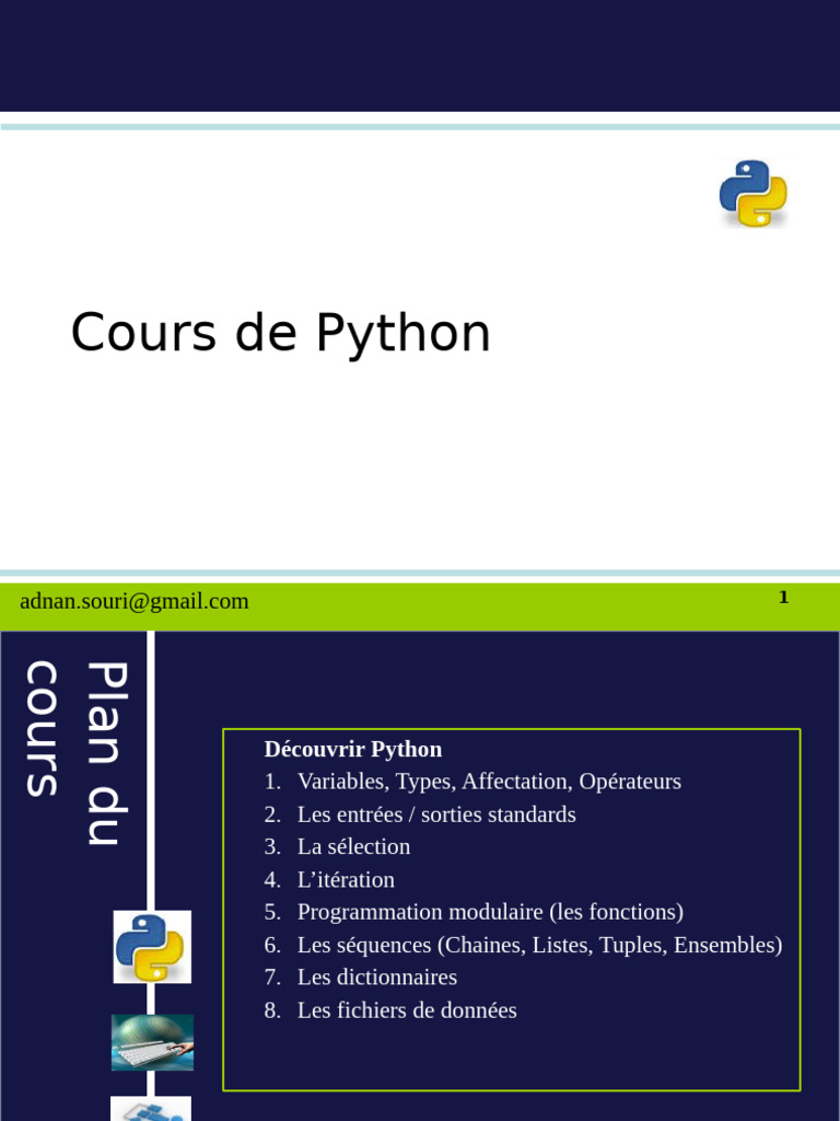 Python Cours Accéléré | PDF