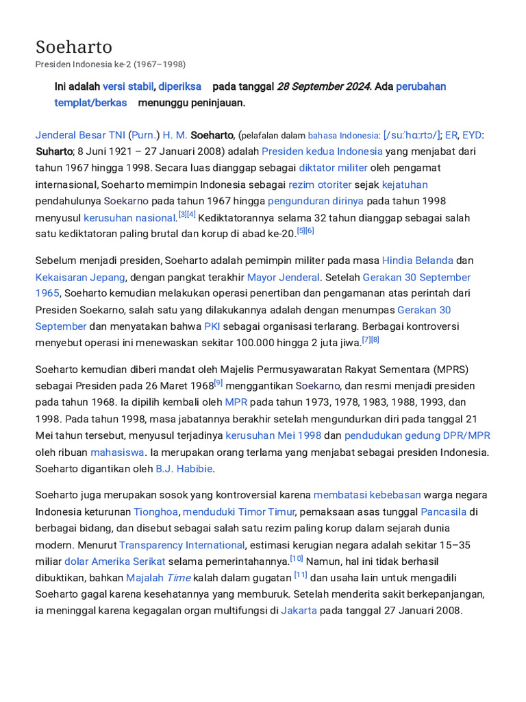 Profil Soeharto | PDF