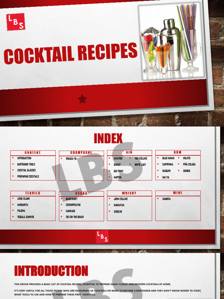 Cocktail Recipes | PDF