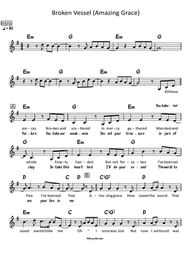 Broken Vessel Amazing Grace | PDF