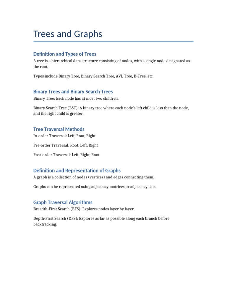 Trees and Graphs | PDF