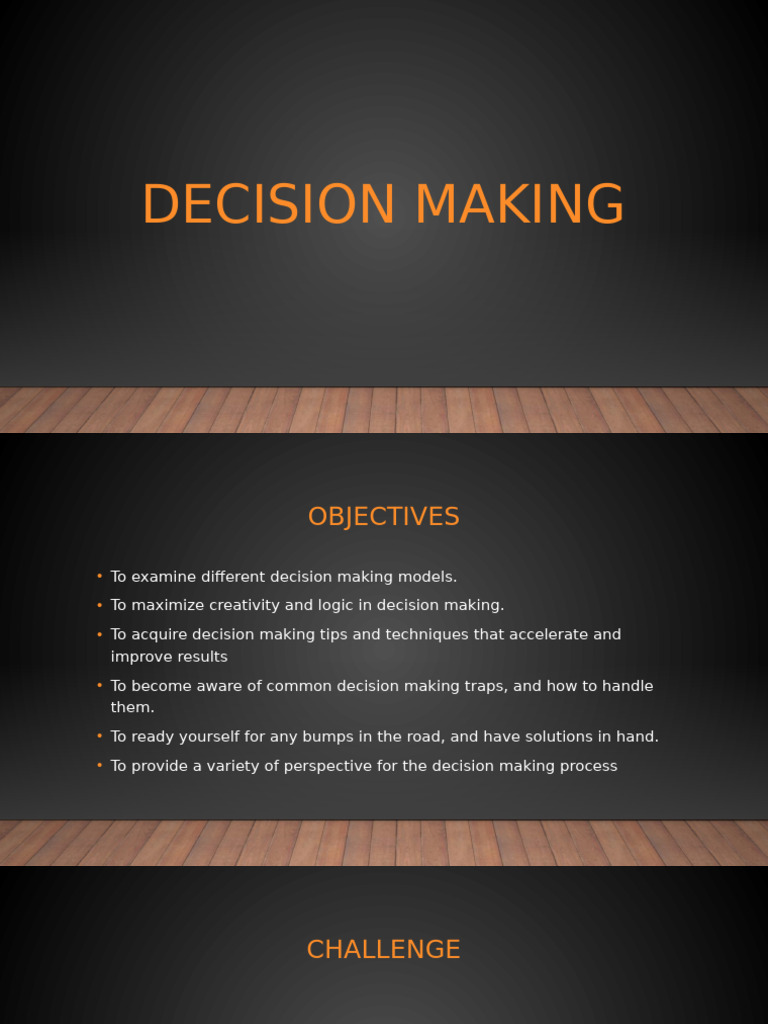 Decision Making | PDF