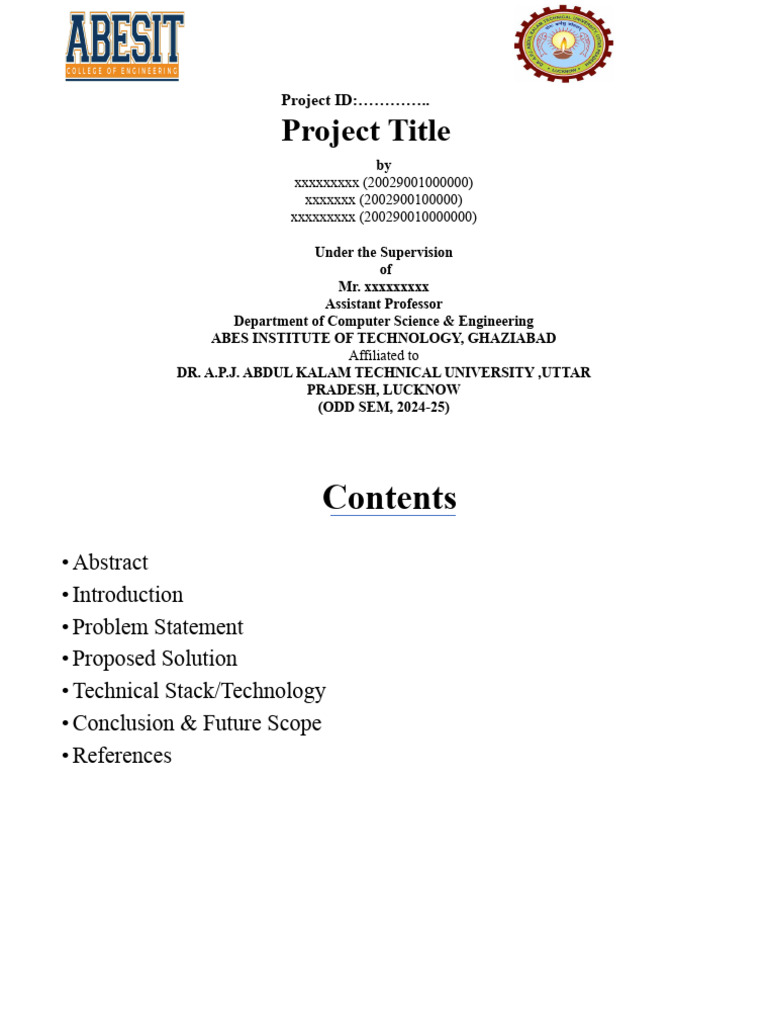 Format of Mini Project | PDF