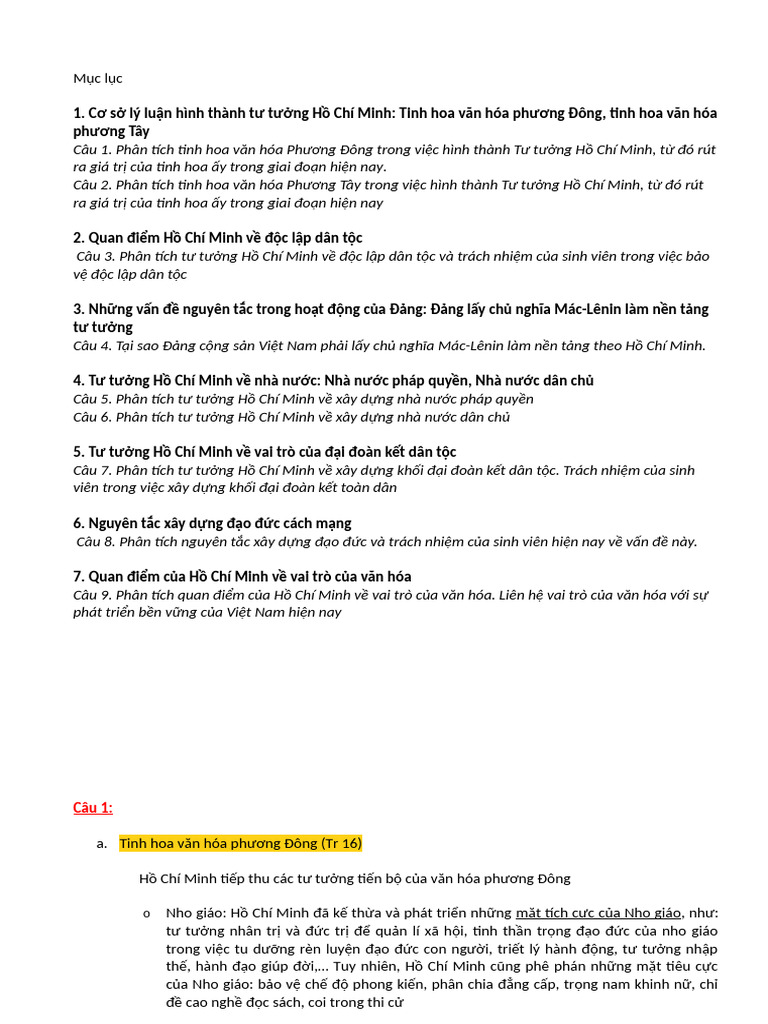 Tư Tưởng HCM Real | PDF