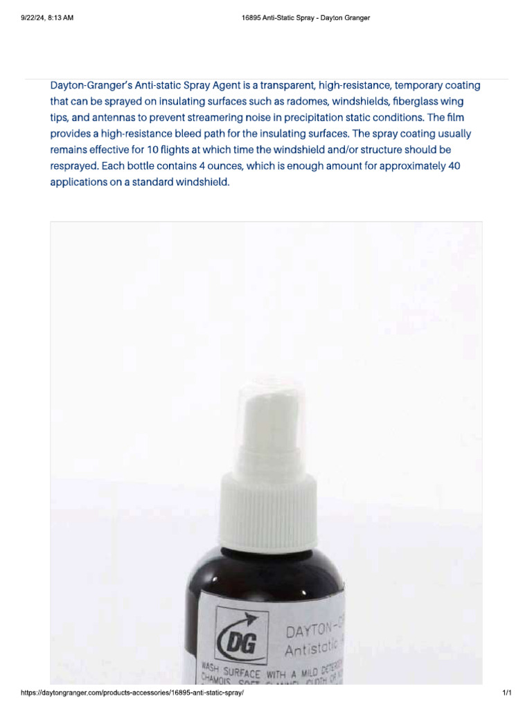 Anti-Static Spray | PDF