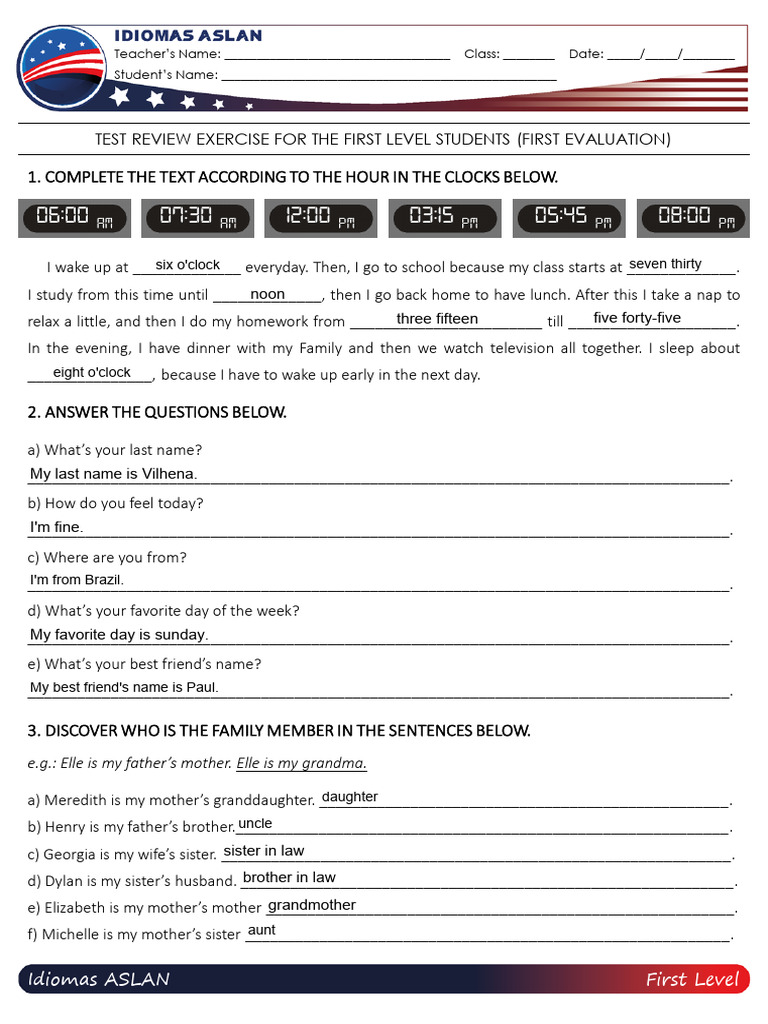 (1st Eva) 1st Level Answer | PDF | Language Arts & Discipline