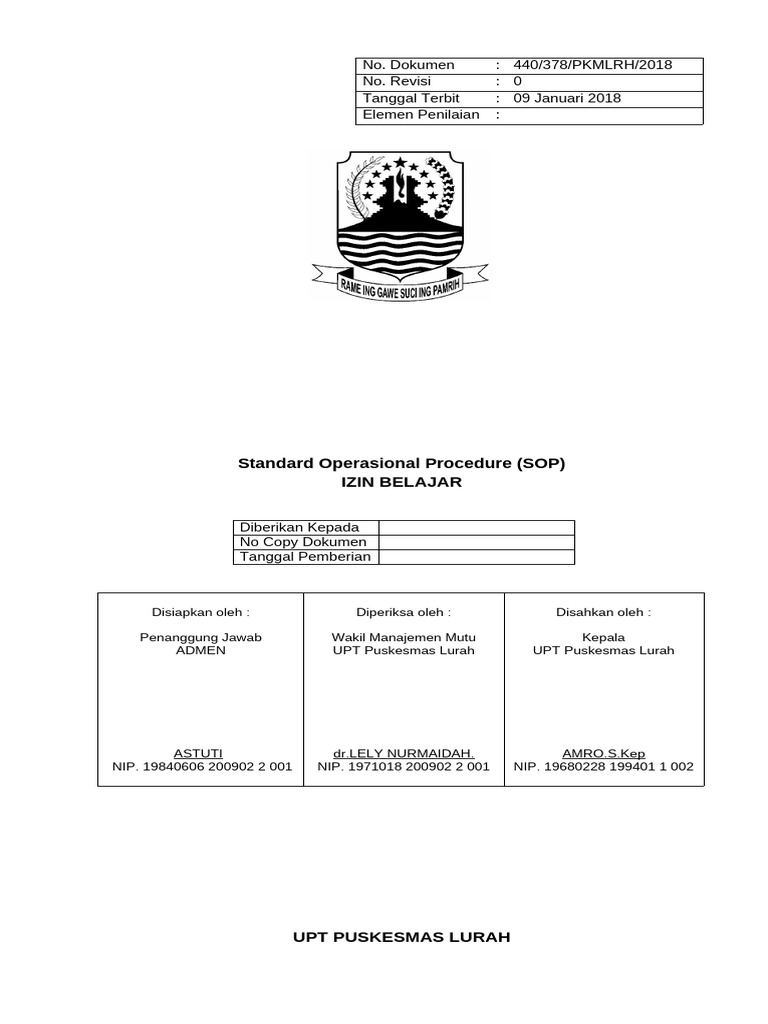 2 Sop Izin Belajar | PDF