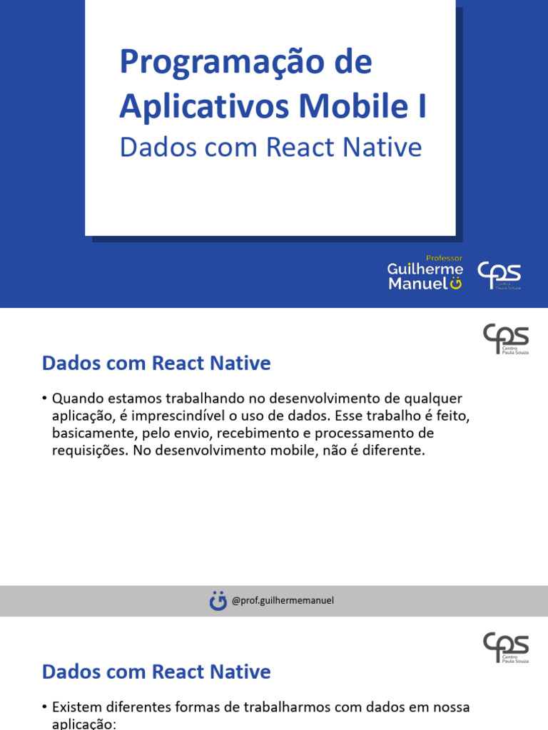 6 - Dados Com React Native | PDF