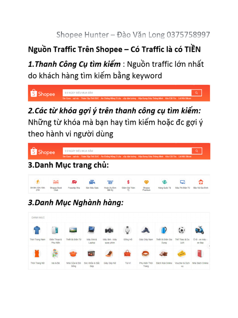 16 Nguồn Traffic Trên Shopee - Có Traffic Là Có Tiền PDF | PDF
