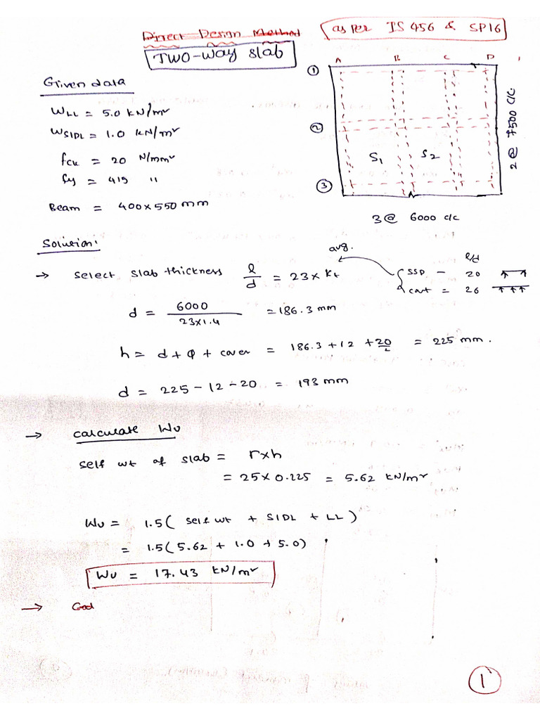 Two Way Slab Analysis and Design | PDF
