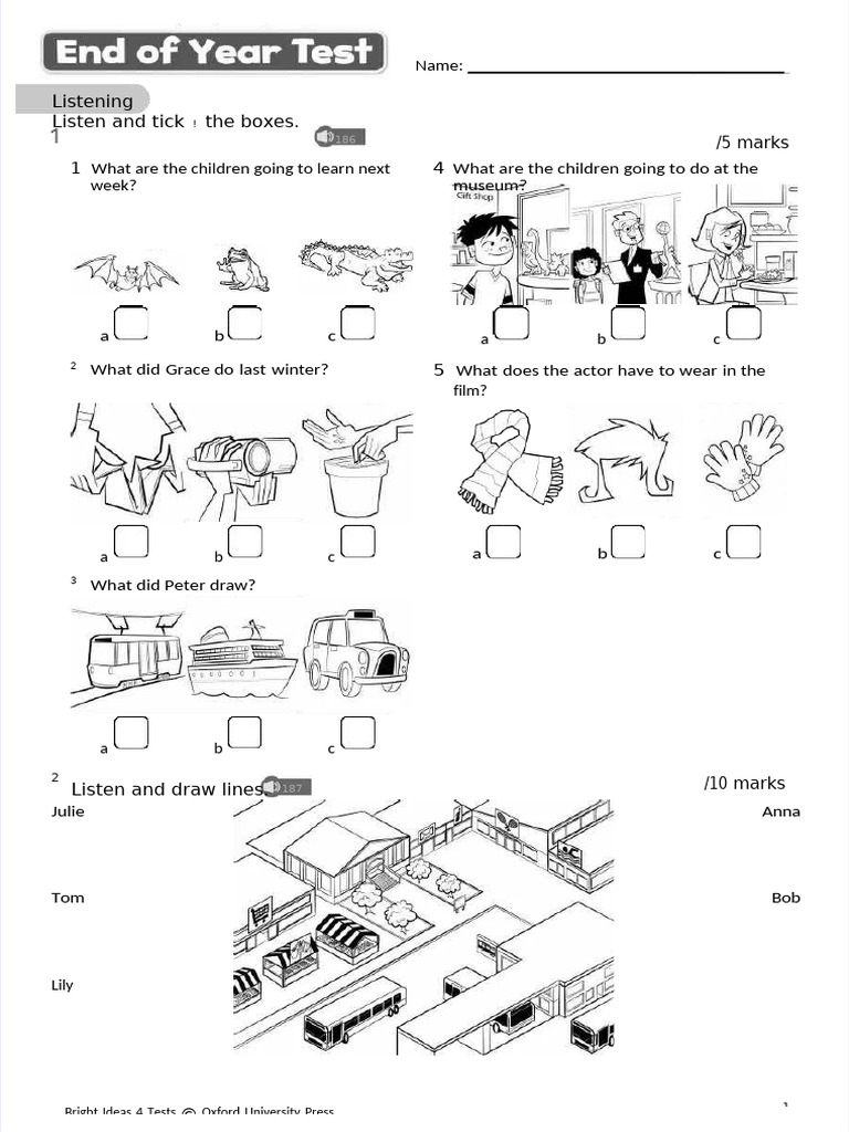 End of Year Test | PDF