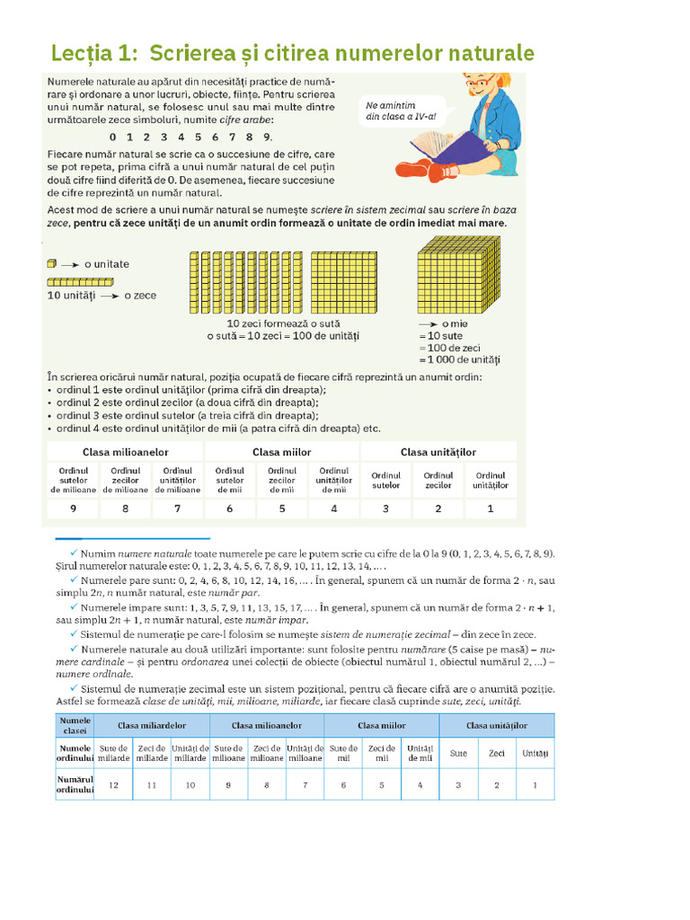 Lectia 1 Cls 5 | PDF