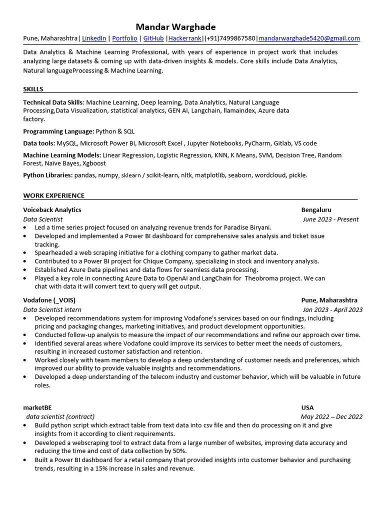 Mandar Warghade | PDF