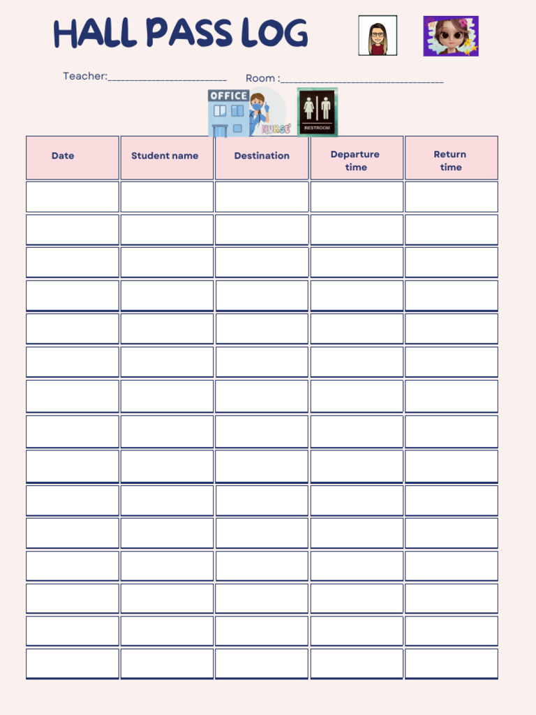 Student Hall Pass Log | PDF