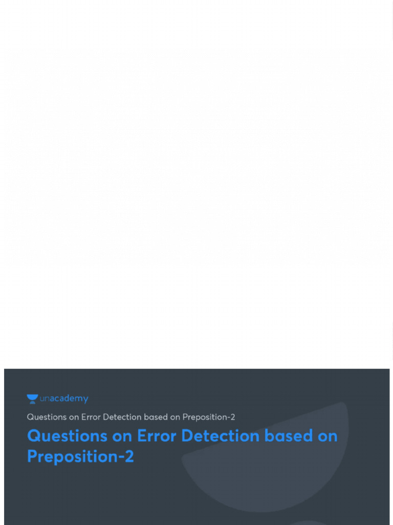 Questions On Error Detection Based On Preposition2 With Anno | PDF