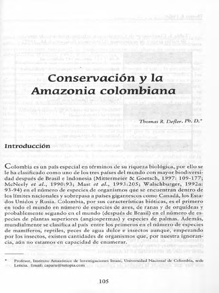 Conserva Cio Nyla Amazonia Colombiana | PDF