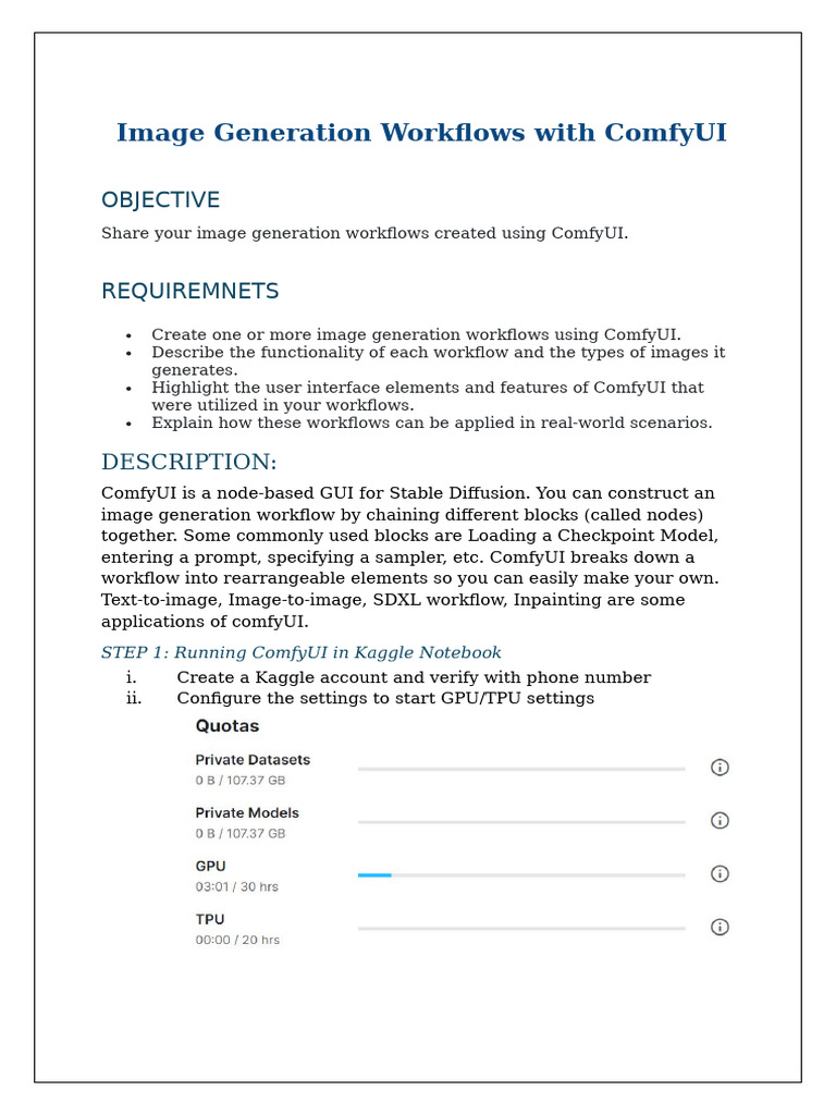 Image Generation Workflows With ComfyUI | PDF