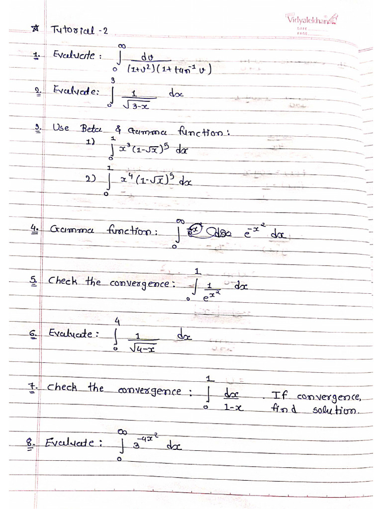 Maths Supriya Tutorial 2 | PDF