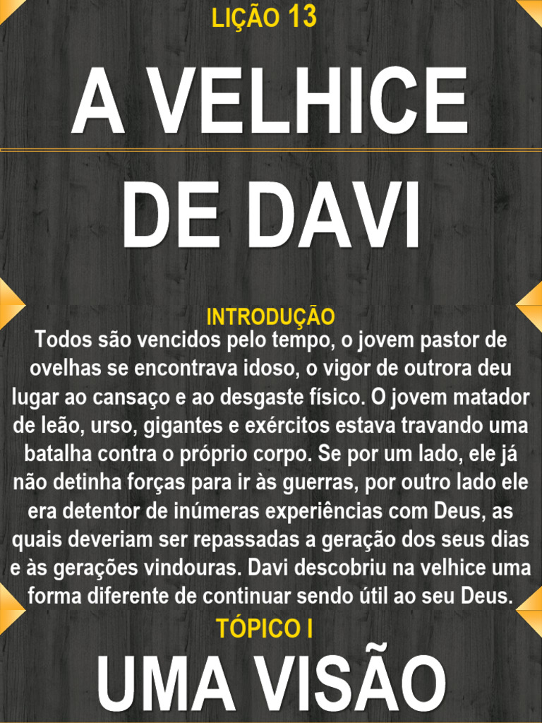 A Velhice de Davi | PDF