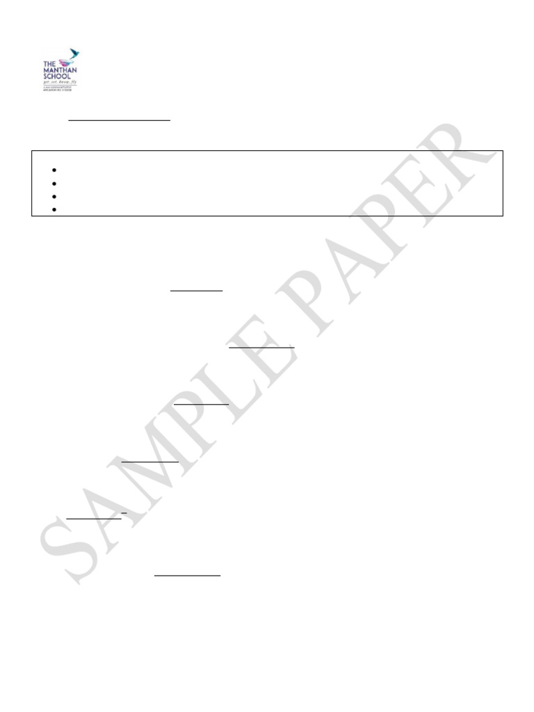 G3 Maths MT SAMPLE | PDF