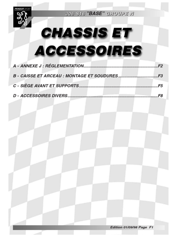 306 S16 Groupe N Chassis | PDF