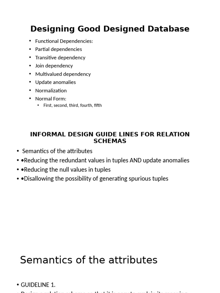 Designing Good Designed Database | PDF