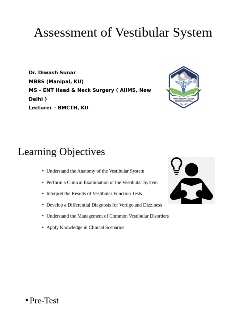 Vestibular System Assessment Guide | PDF | Vertigo | Vestibular System
