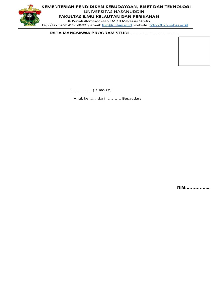 Saya Sedang Berbagi '01. BIODATA 0 PAKTA INTEGRITAS' Dengan Anda | PDF