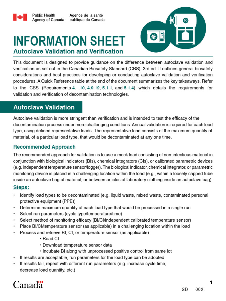 Autoclave Validation Vs Verification | PDF