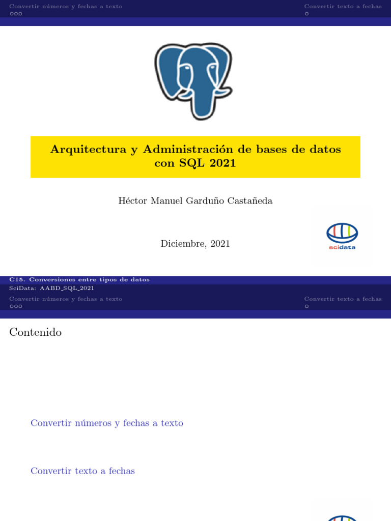 C15. Conversiones en Tipos de Datos | PDF