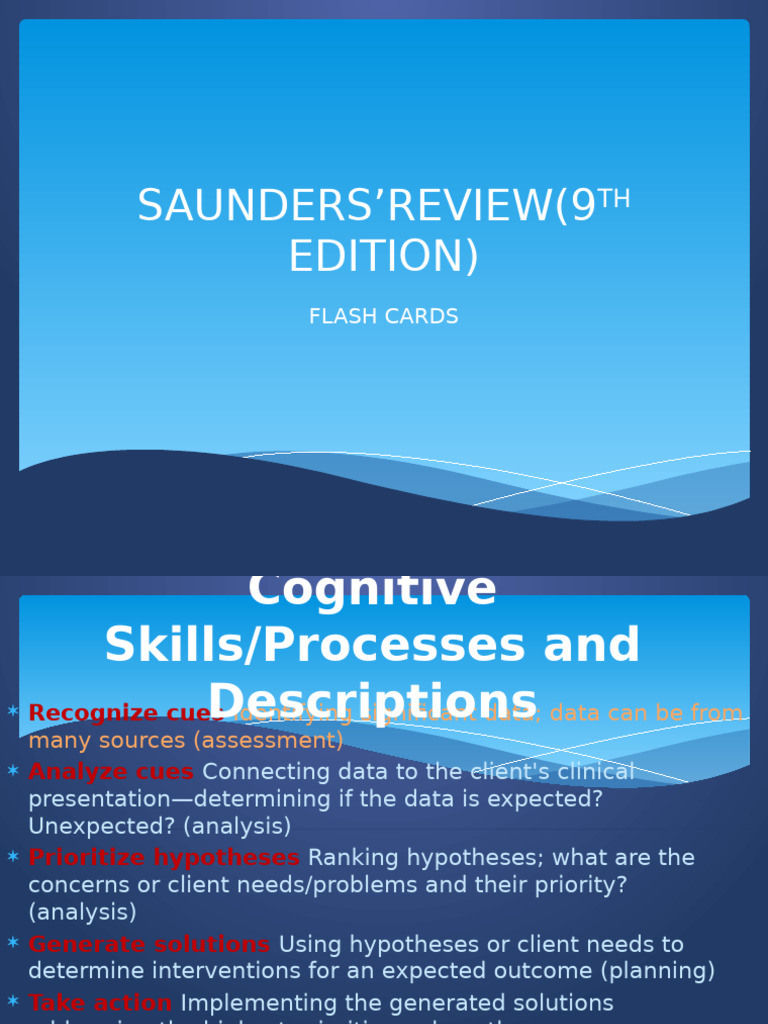 Saunders'review (9TH Edition) Flash Cards | PDF