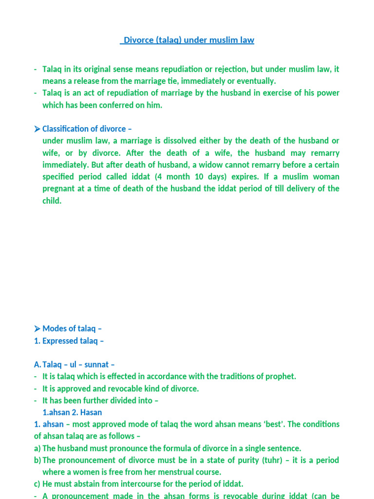 Divorce (Talaq) | PDF