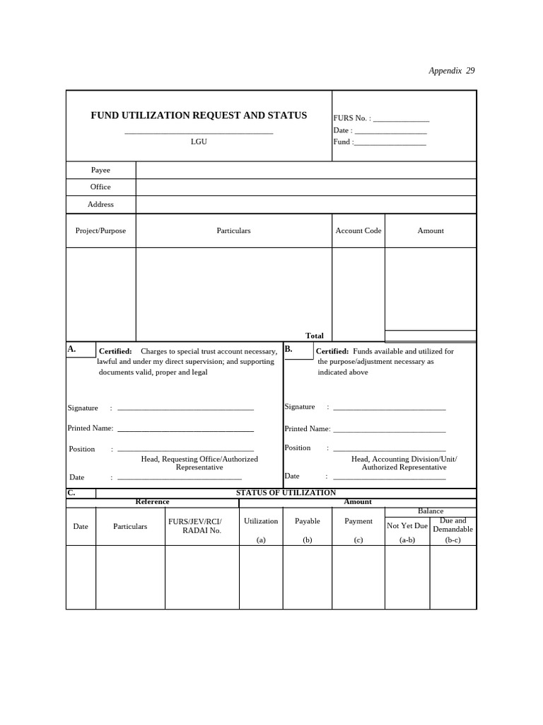 Appendix 29 - FURS | PDF