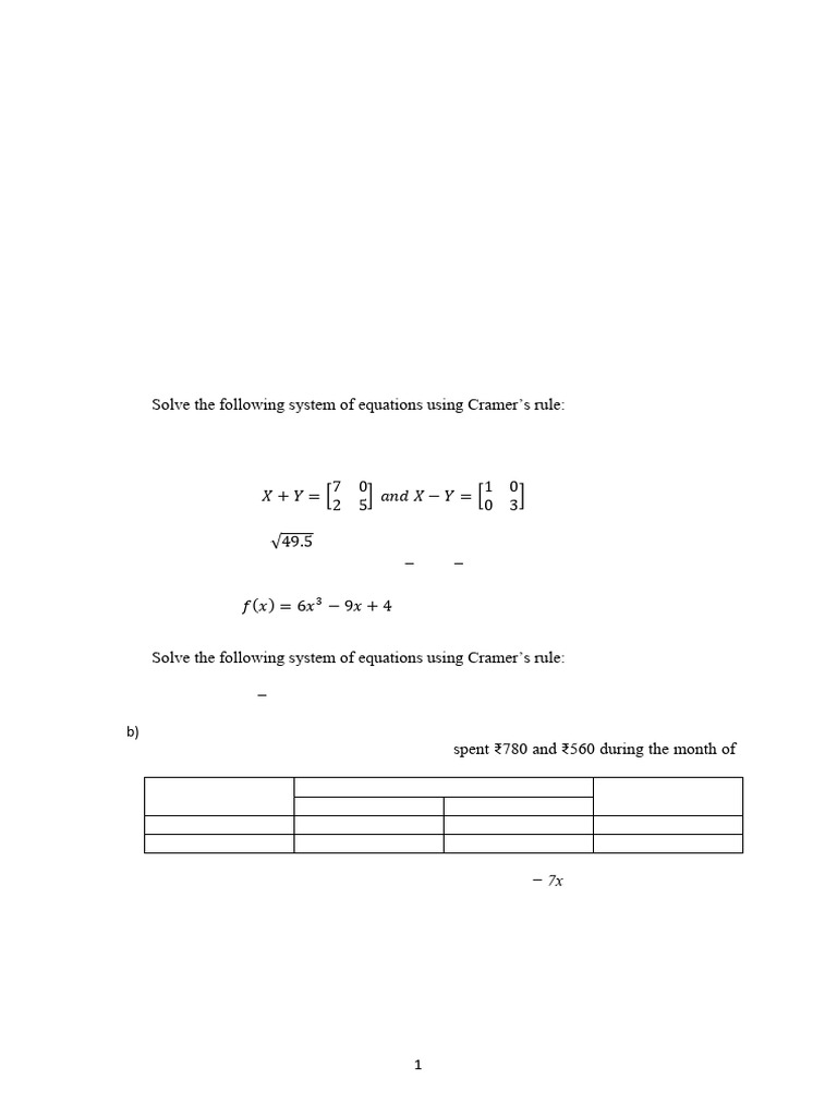 Periodical Sample Paper 2024 | PDF | Equations | Determinant