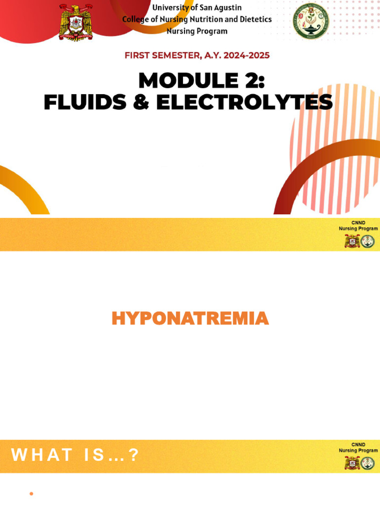 Part 2 Module 2 Fluids and Electrolytes Sodium Potassium | PDF
