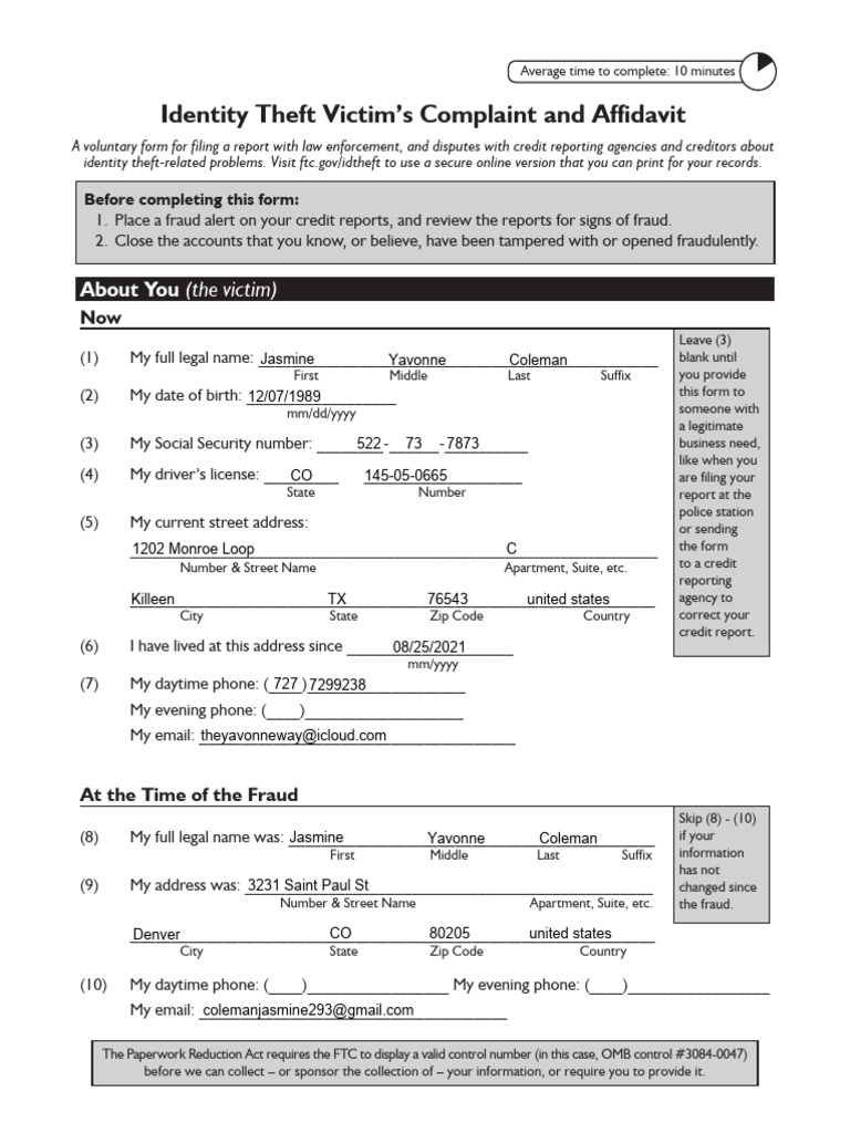 FTC Report Form-2 | PDF
