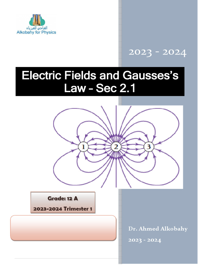 Electric Fields and Gauss's Law - Grade 12 A - Sec 2.1 | PDF