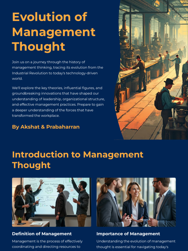 Evolution of Management Thought | PDF