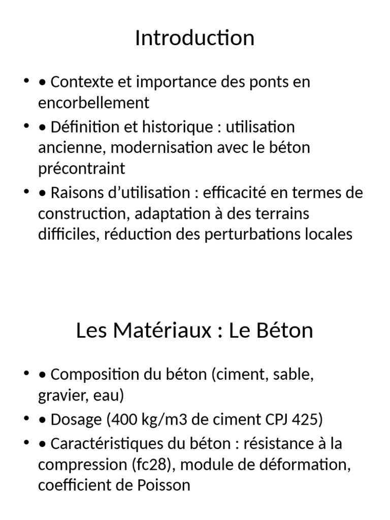 Présentation Ponts Encorbellement | PDF