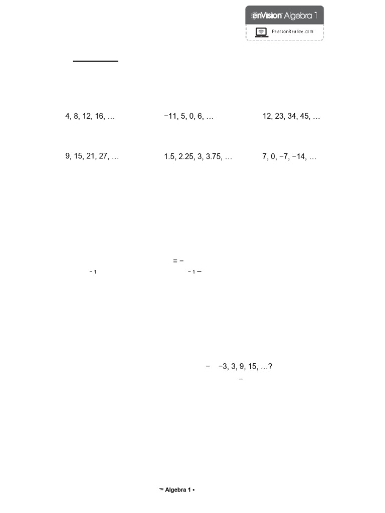 3 4 Arithmetic Sequence Pdf