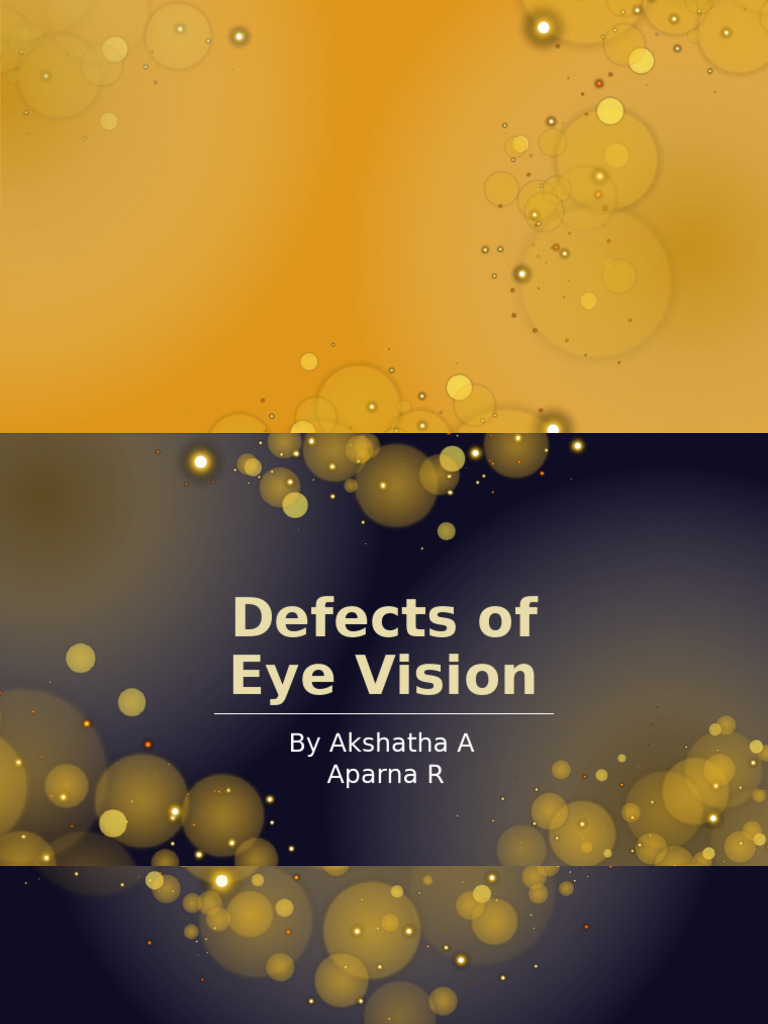 Defects of Vision | PDF